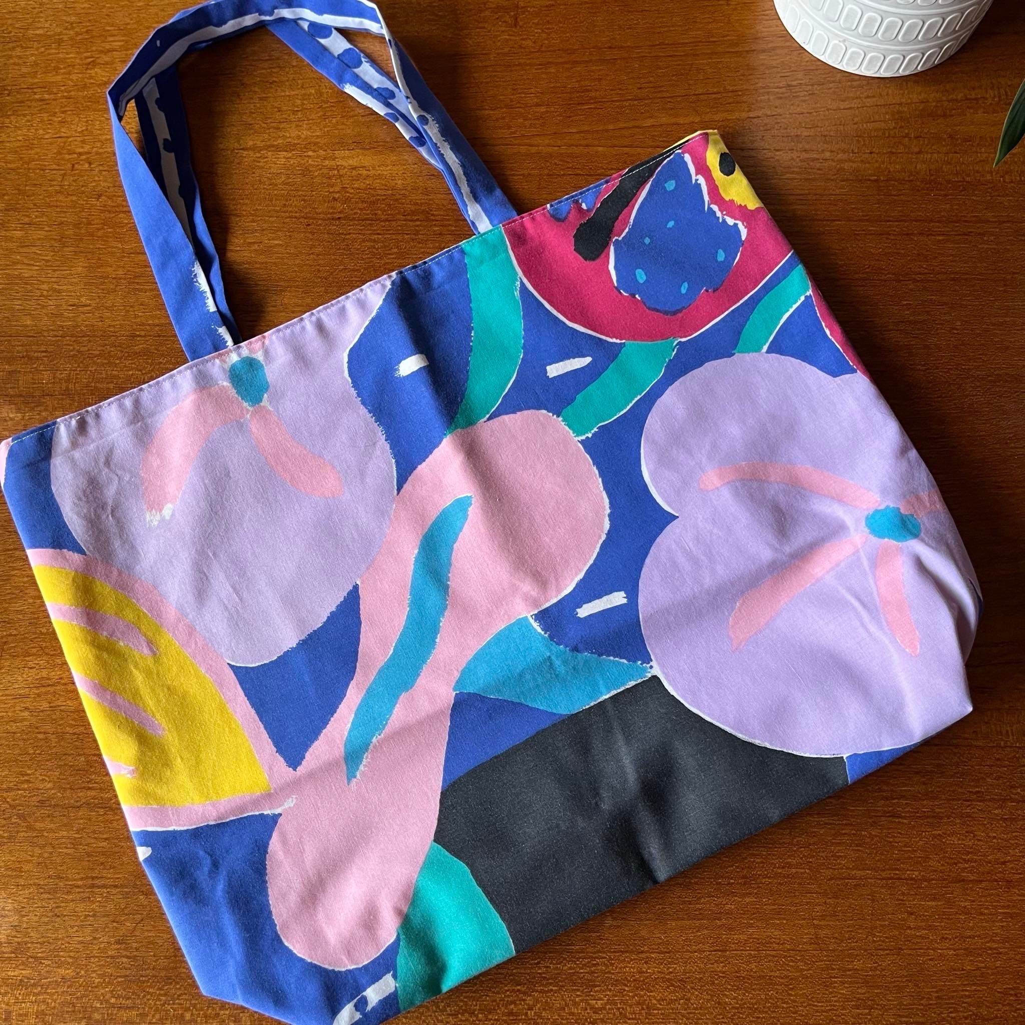 Ken Done Fabric Tote,iconic Flowers by the Sea Handmade . Perfect Beach ...