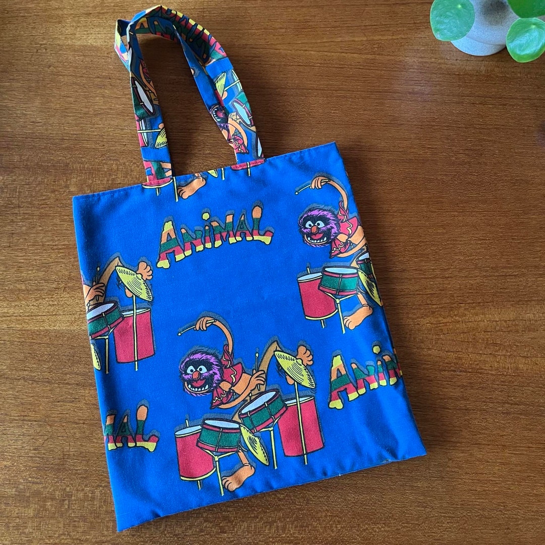 Animal Muppet Vintage Fabric Mini Tote Lunch Bag iPad Bag, Book Bag ...