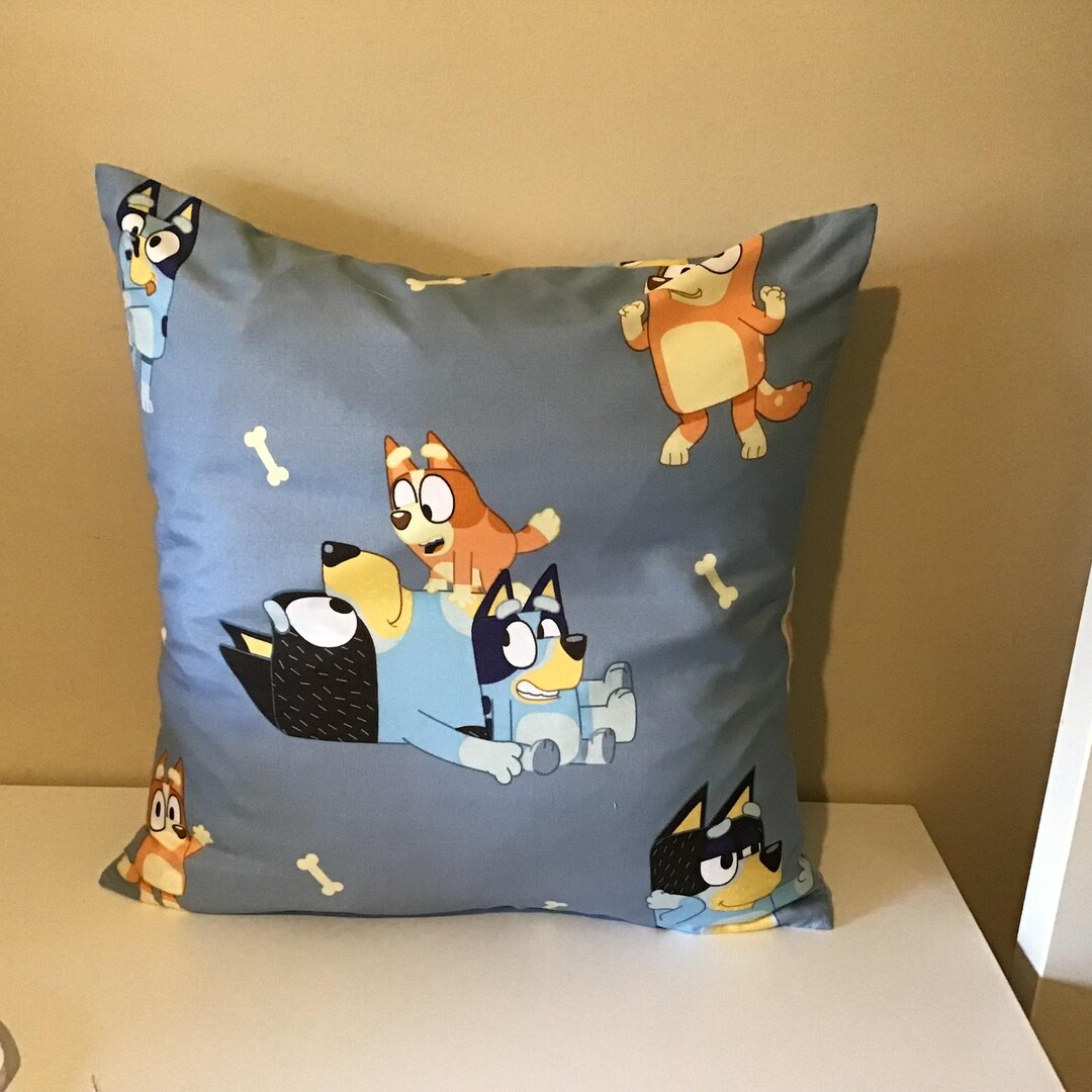 Handmade Bluey and Bingo Cushion Cover - Etsy
