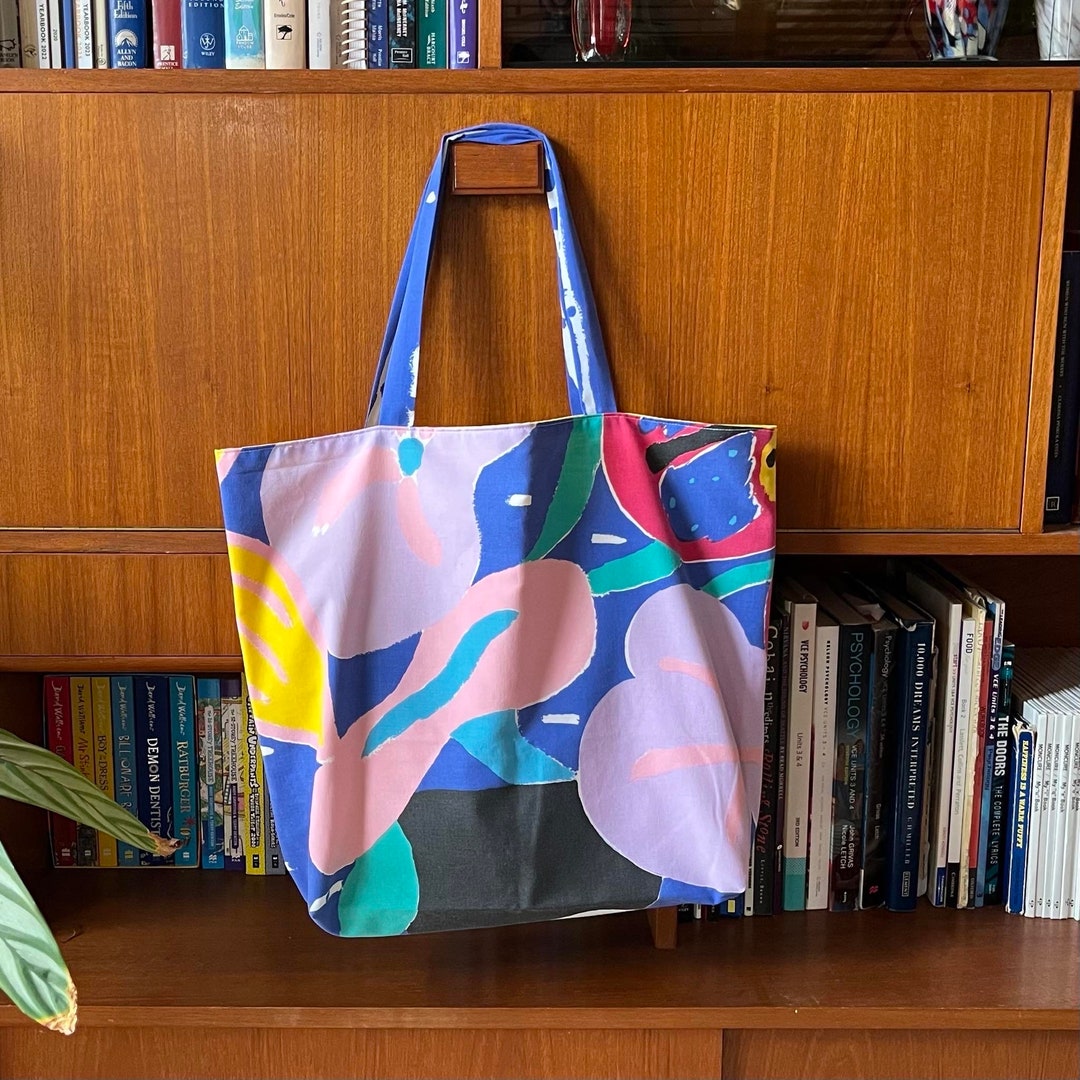 Ken Done Fabric Tote,iconic Flowers by the Sea Handmade . Perfect Beach ...