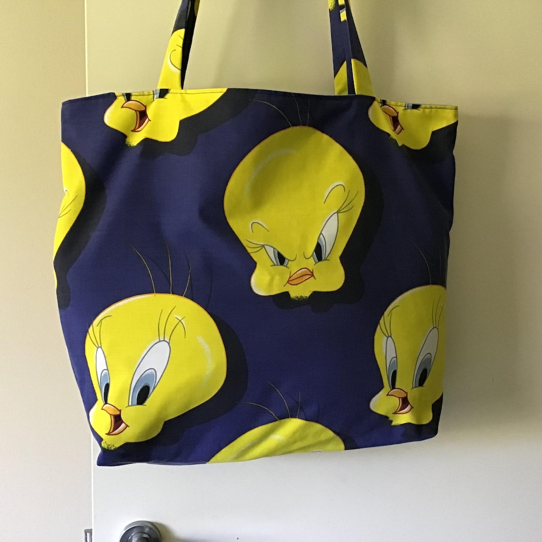 Tweety Bird Looney Tunes Fabric Handmade Tote Bag for Beach / Pool ...
