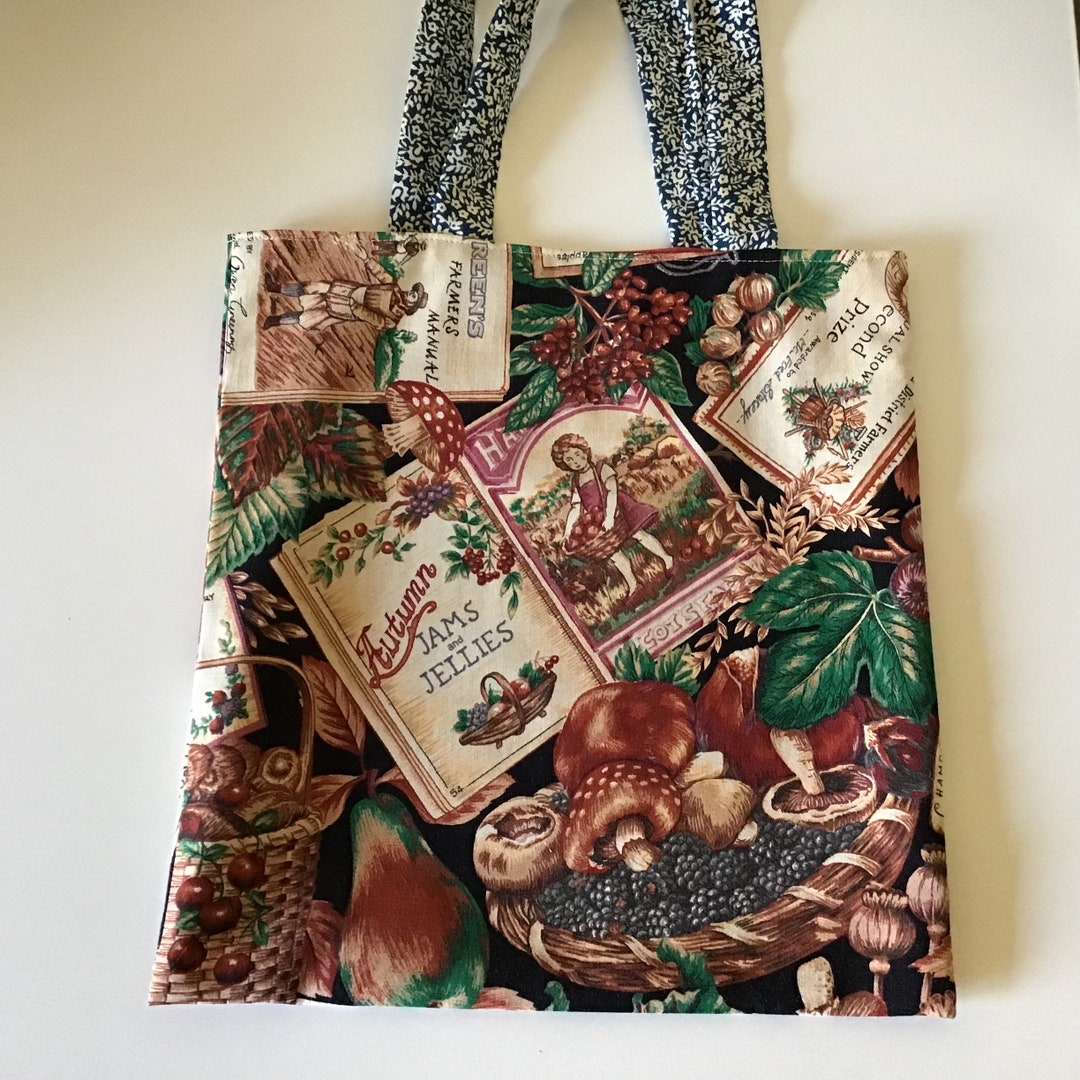 Amazing Sharon Kessler Fabric Seedling Design Handmade Mini Tote Lunch ...