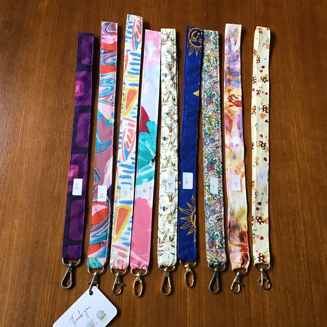 Handmade Lanyards Beautiful Variety of Cotton Fabrics Approximately 44 ...