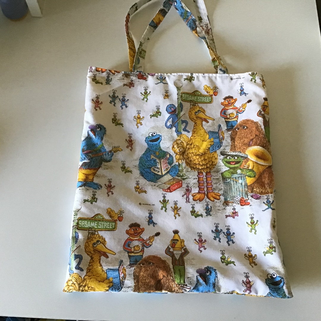 Muppets Sesame Street Vintage Fabric Bag Handmade Bag Fully Lined ...