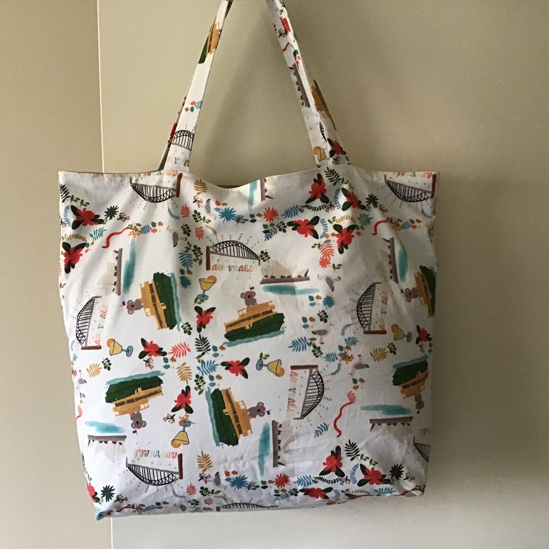 Sydney Australia Souvenir Handmade Tote Bag , Koala Ferry Beach / Pool ...