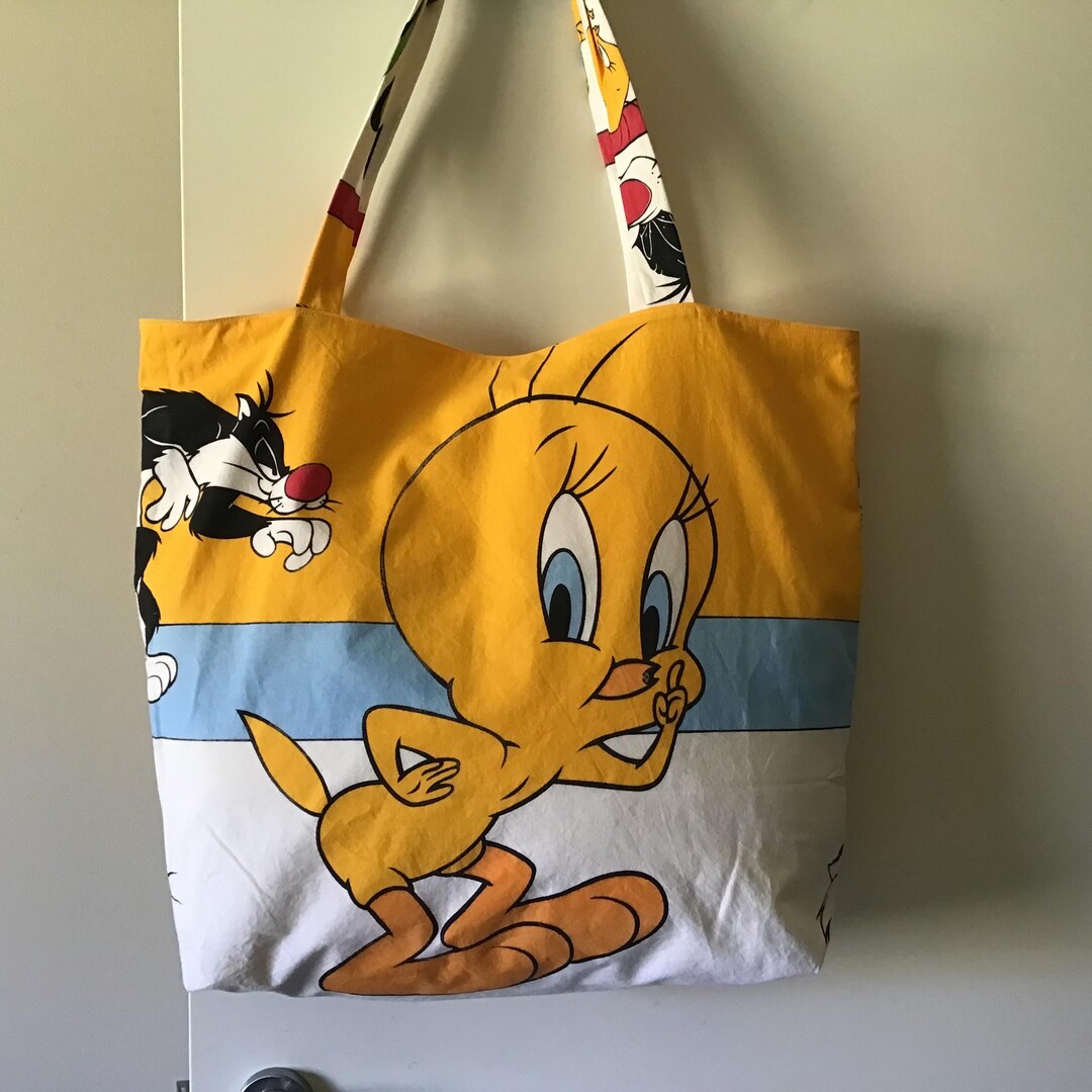 Tweety Bird Looney Tunes Fabric Handmade Tote Bag for Beach / Pool ...