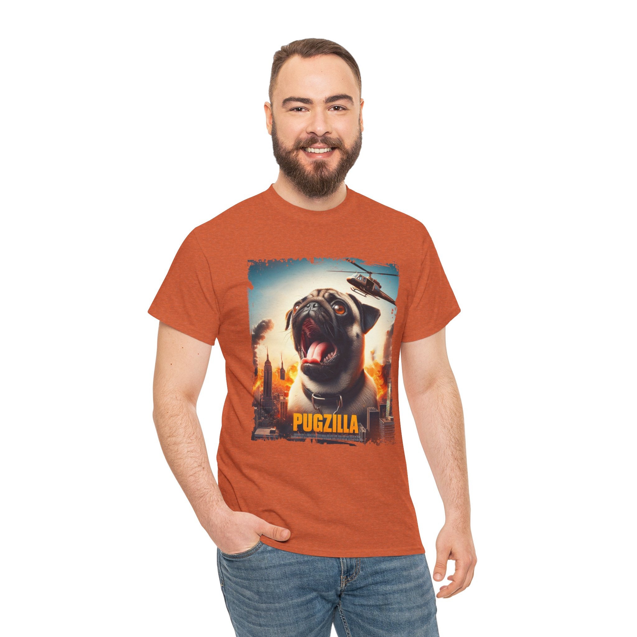 Godzilla Shirt for Him Godzilla Vs Kong Shirt Pug Shirt Funny Pun Shirt ...