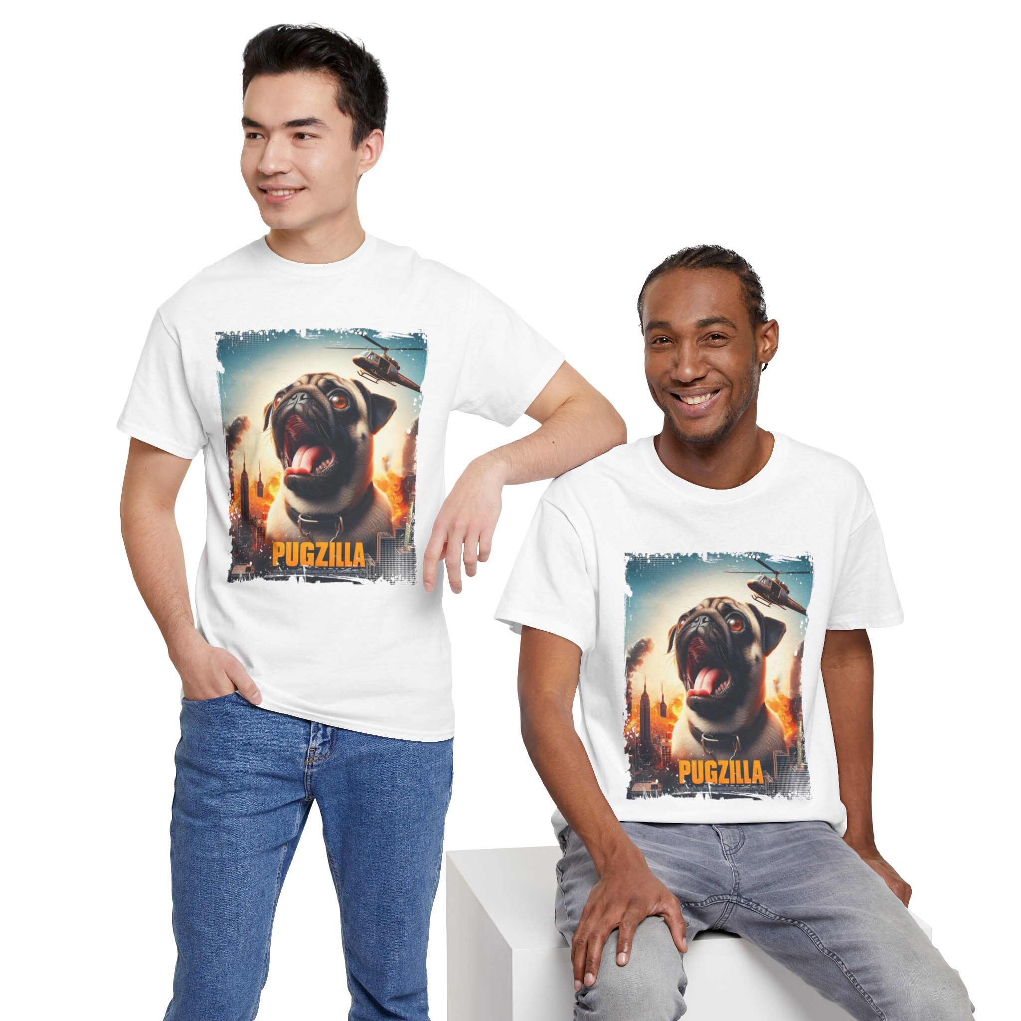 Godzilla Shirt for Him Godzilla Vs Kong Shirt Pug Shirt Funny Pun Shirt ...