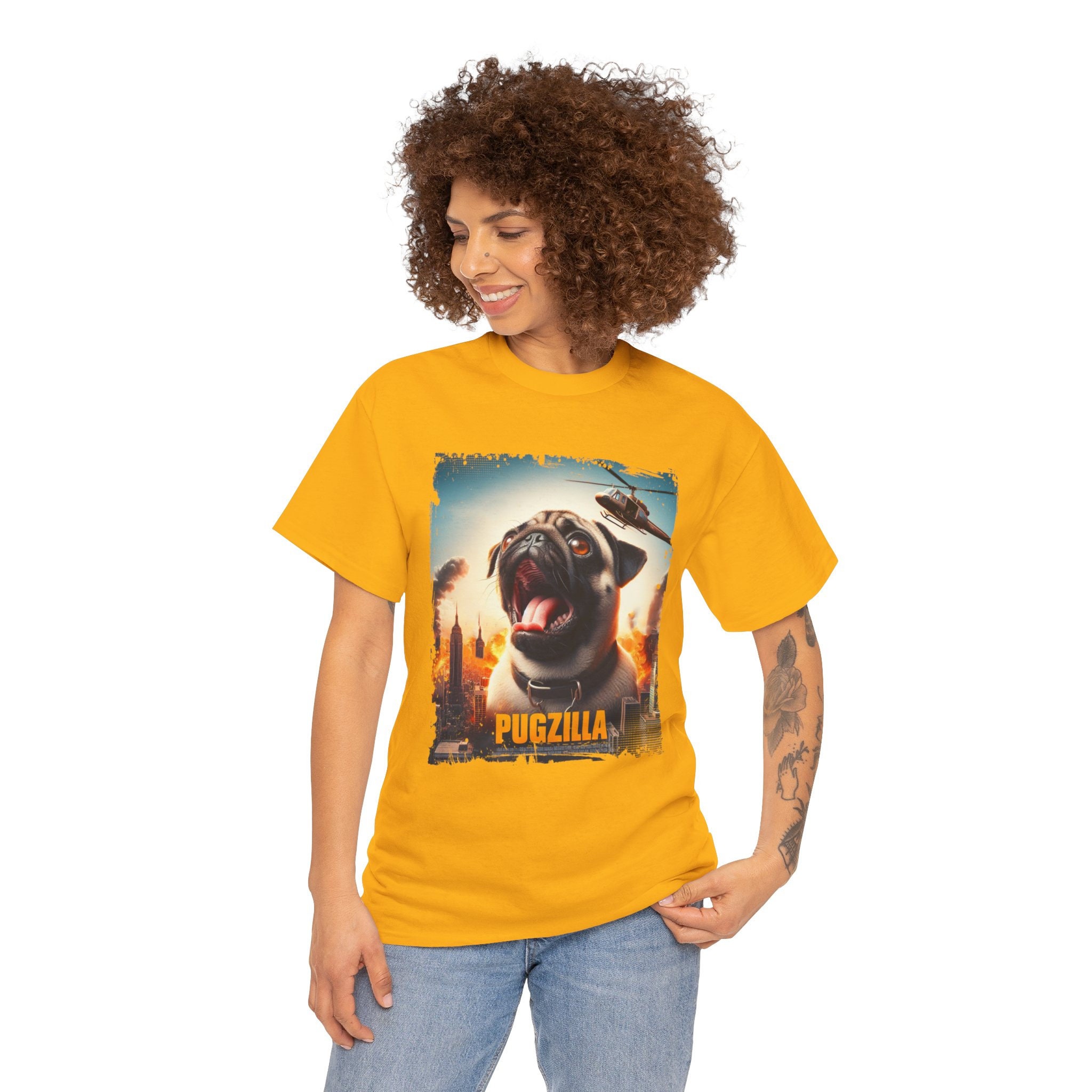Godzilla Shirt for Him Godzilla Vs Kong Shirt Pug Shirt Funny Pun Shirt ...