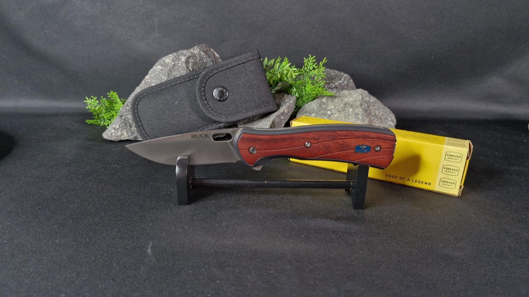 Buck 346 Large Vantage™ Knife. Rosewood Handle. Nylon Sheath. - Etsy ...