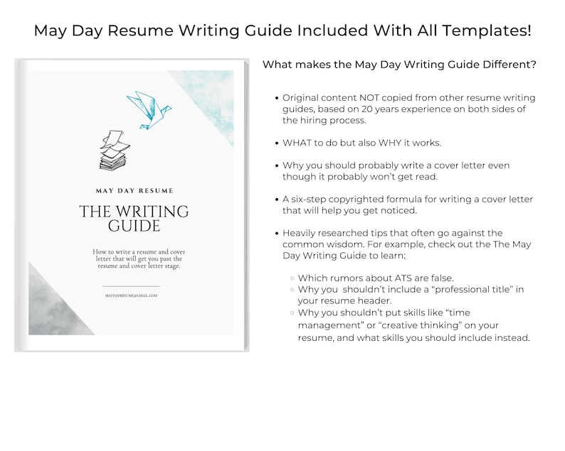 Simple Professional Resume Template to Customize - Etsy