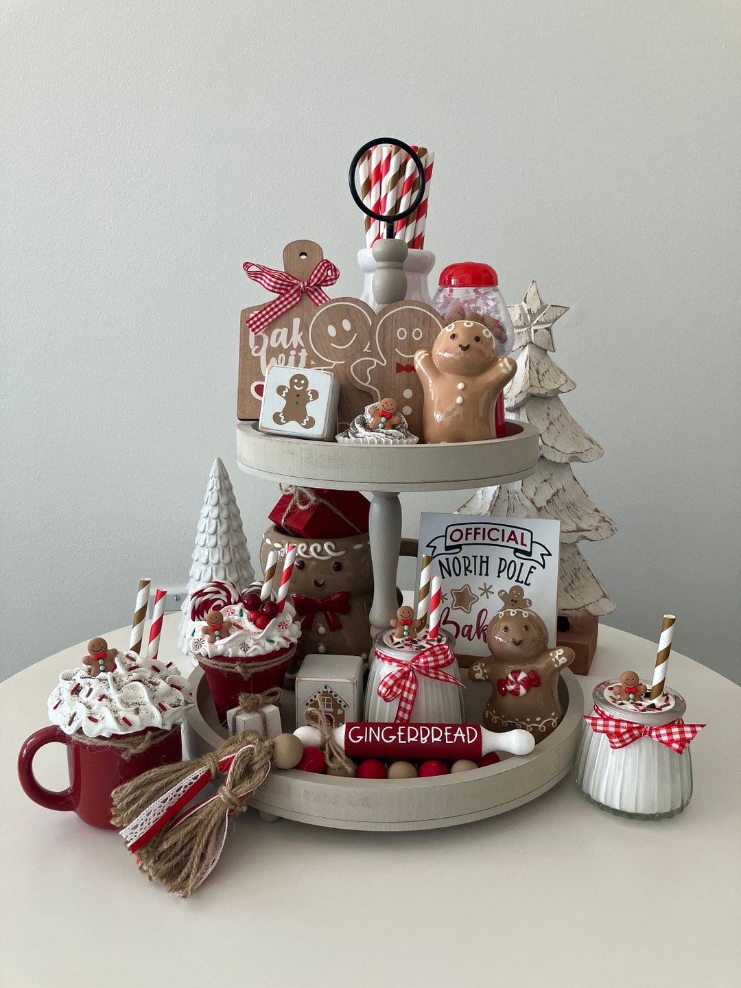 Christmas Tier Tray Decor (gingerbread 2) - Etsy Canada