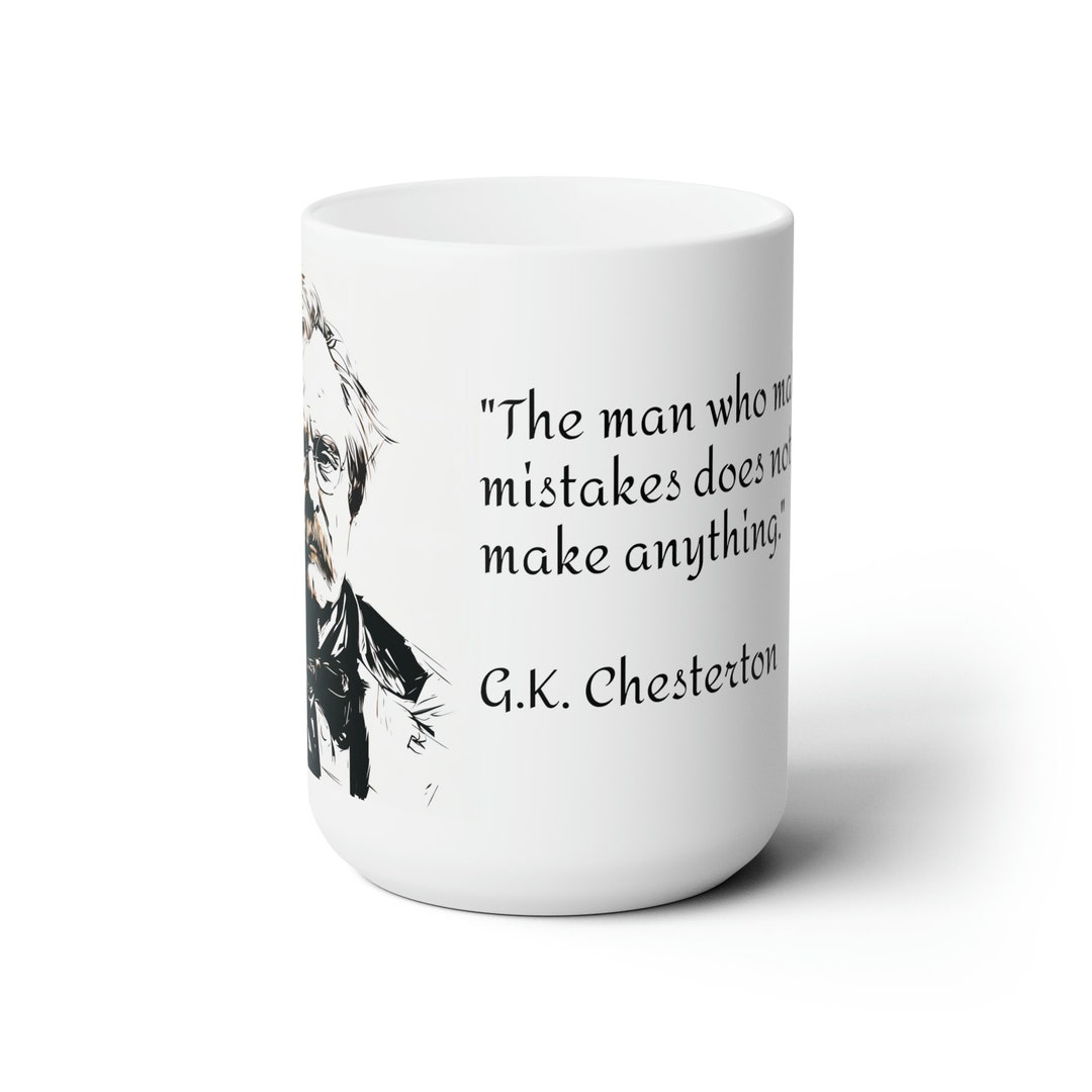 Pastor Gift / Theology Student Mug / GK Chesterton Quote / 'mistakes ...