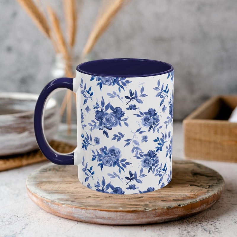 Floral Coffee Mug - Etsy