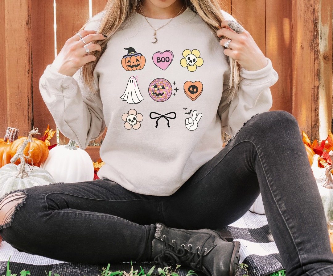 Pumpkin Sweatshirt, Cute Fall Sweatshirts for Women, Thanksgiving Gift ...