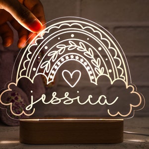 Custom Name Light Night Gift for Kids Room Decor,personalizedbaby Night ...