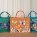 Art Bridesmaids Green Jute Bride Tote Bag, Handmade Unique Linen Bag ...