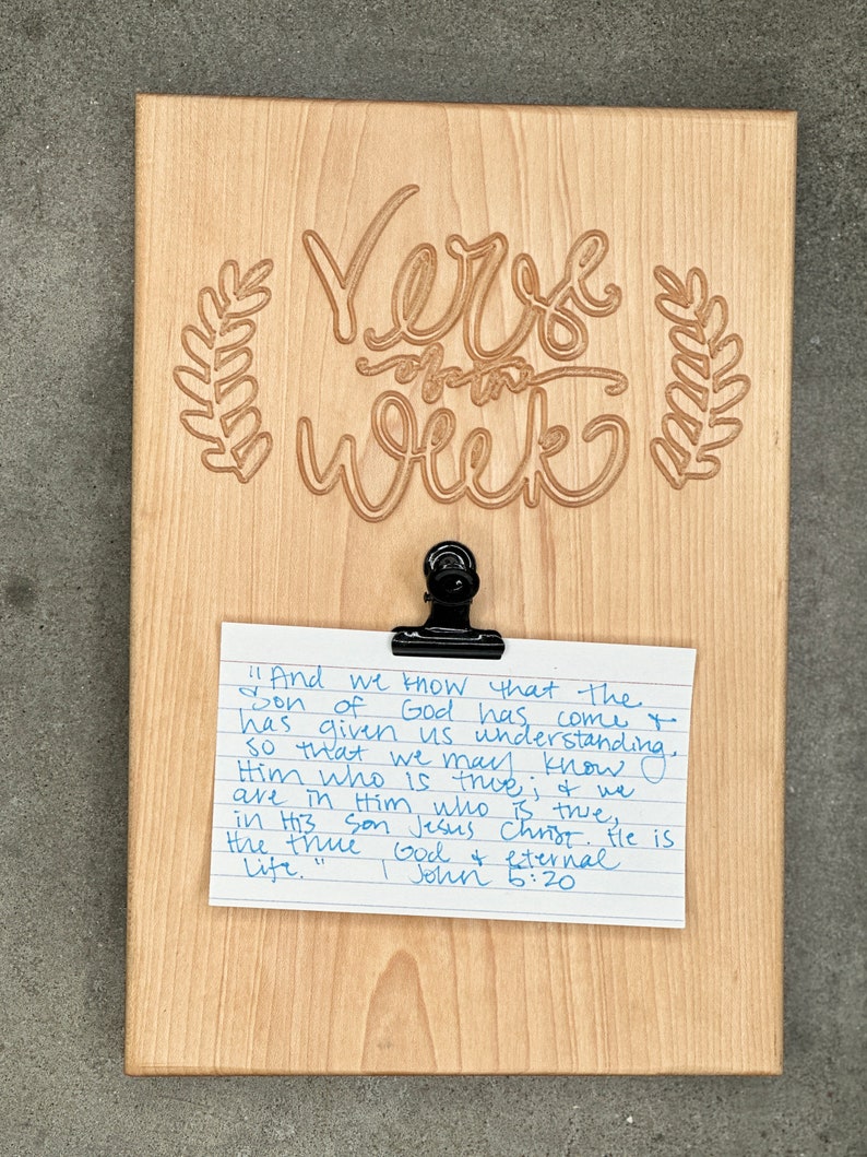 Verse of the Week Board | Bible Memory | Christian Signs | Faith Based ...