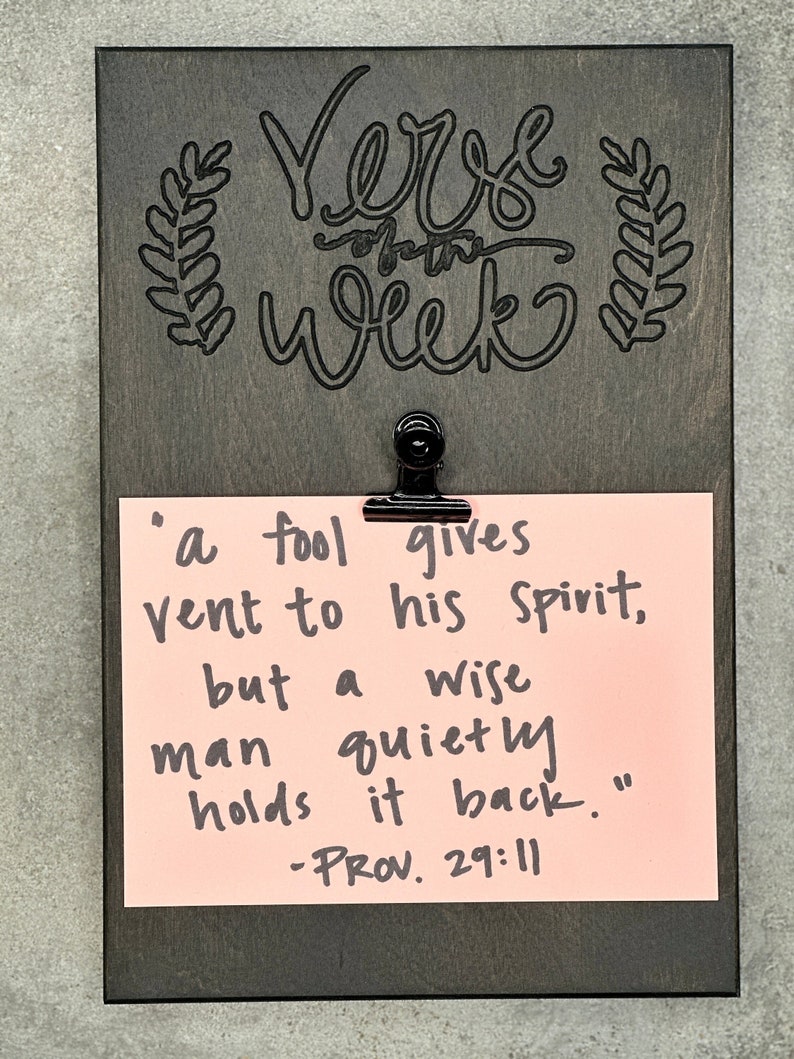 Verse of the Week Board | Bible Memory | Christian Signs | Faith Based ...