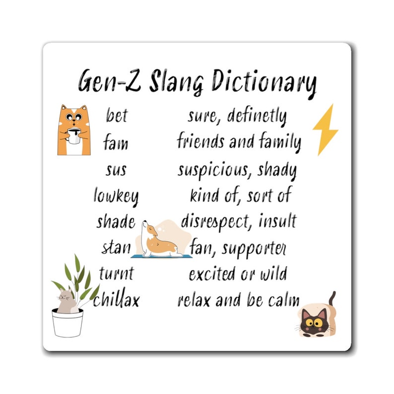 Gen-z Slang Dictionary Magnet - Etsy