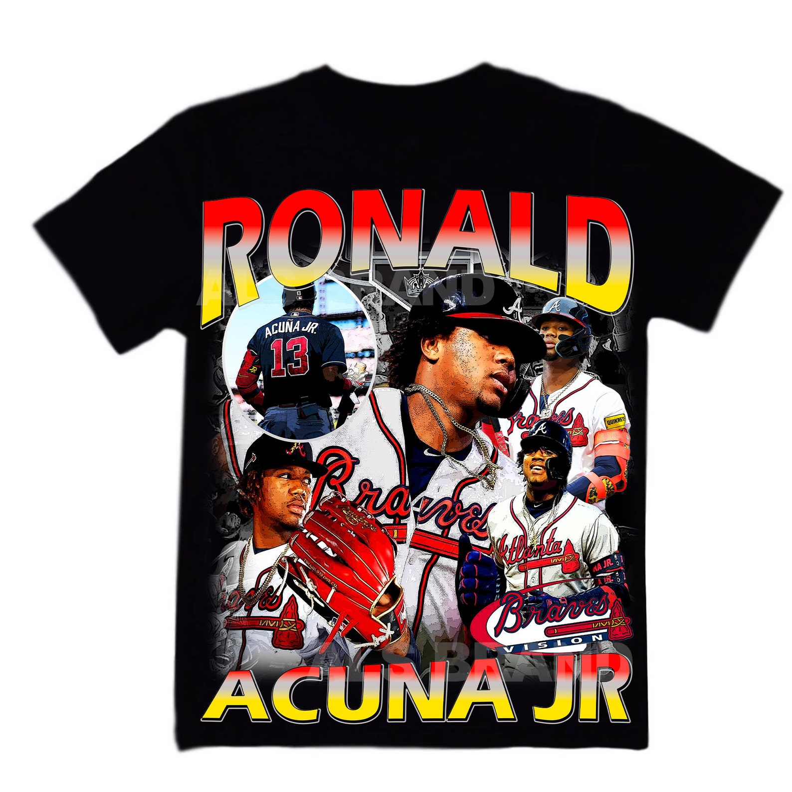 Ronald Acuña Jr T-shirt Design PNG Vector T-shirts PNG Printable ...