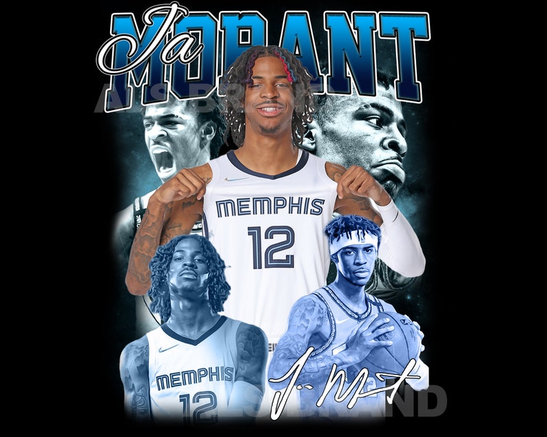 Ja Morant Png File , Tshirt Design , Bootleg Tee Design, Ready to Print ...