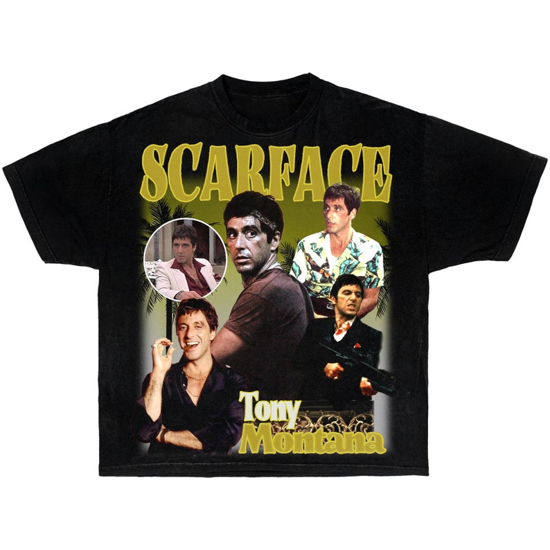 Tony Montana Tee PNG, Shirt Design Shirts Png, Printable Design ...