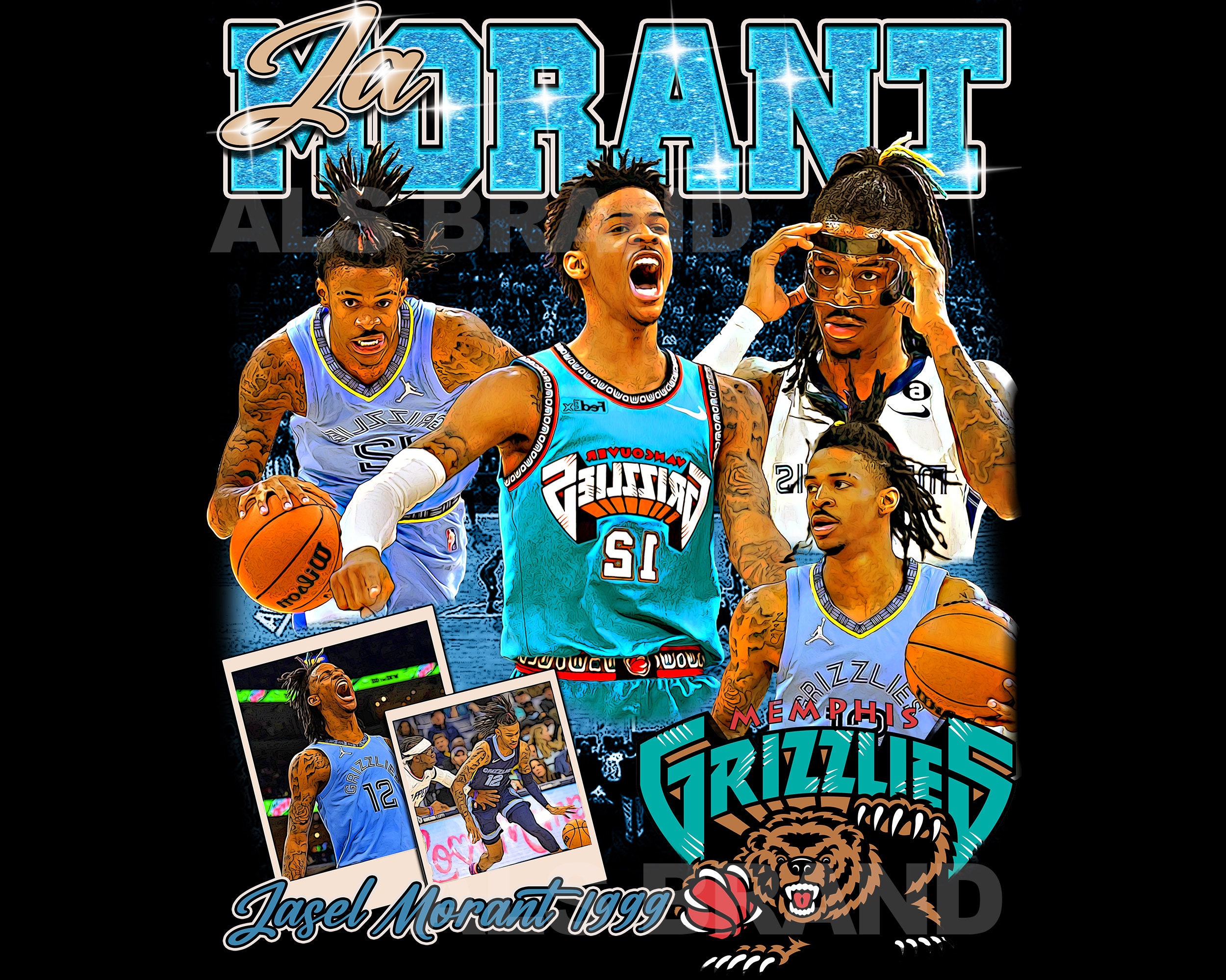 Ja Morant Png File , Tshirt Design , Bootleg Tee Design, Ready to Print ...