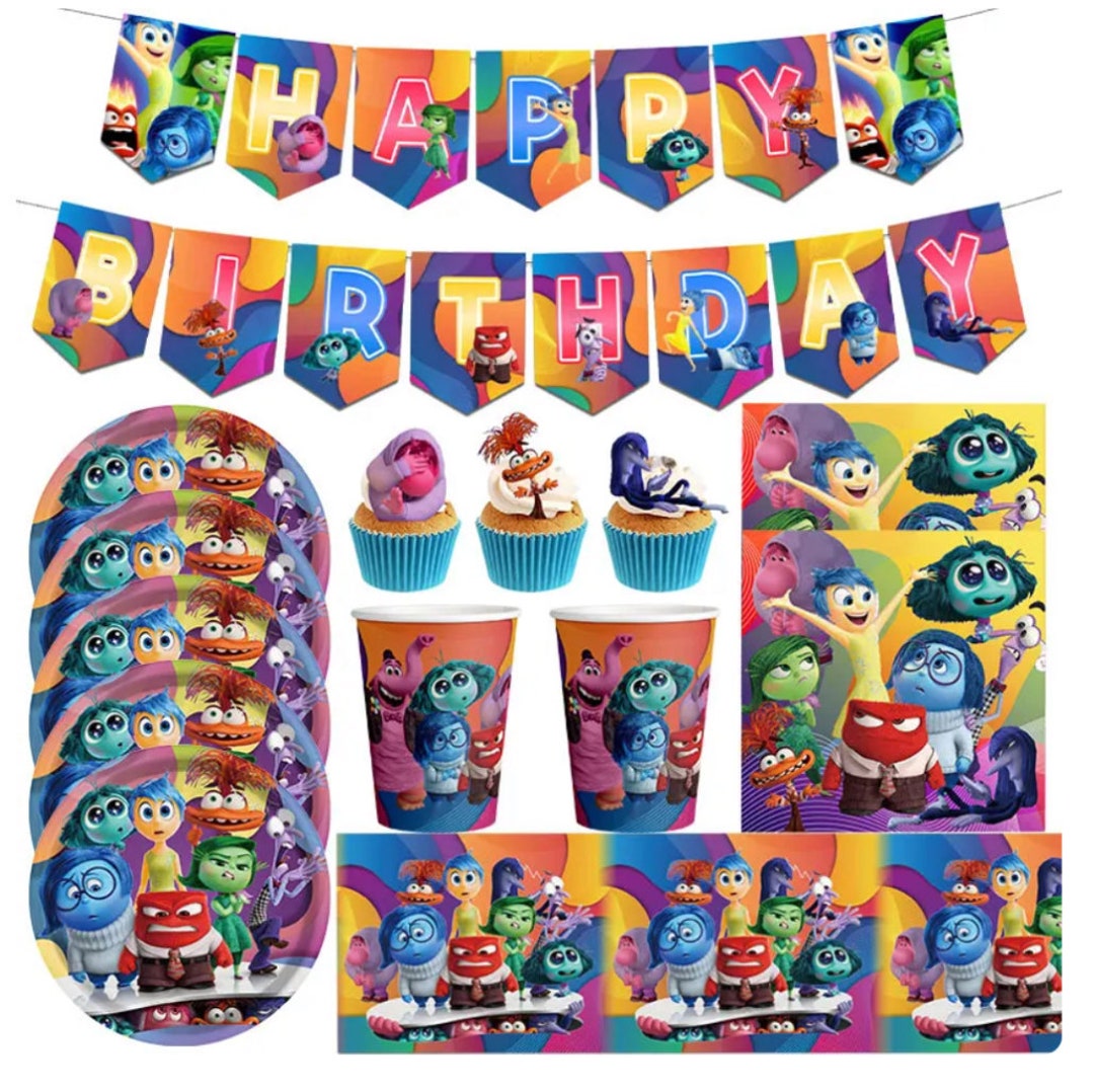 New 2024 Disney Inside Out 2 Birthday Party Decoration Paper Cups ...