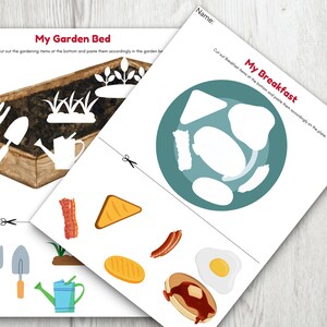 Preschool DIY, Activity Bundle, Cut and Paste Toddler, Montessori ...