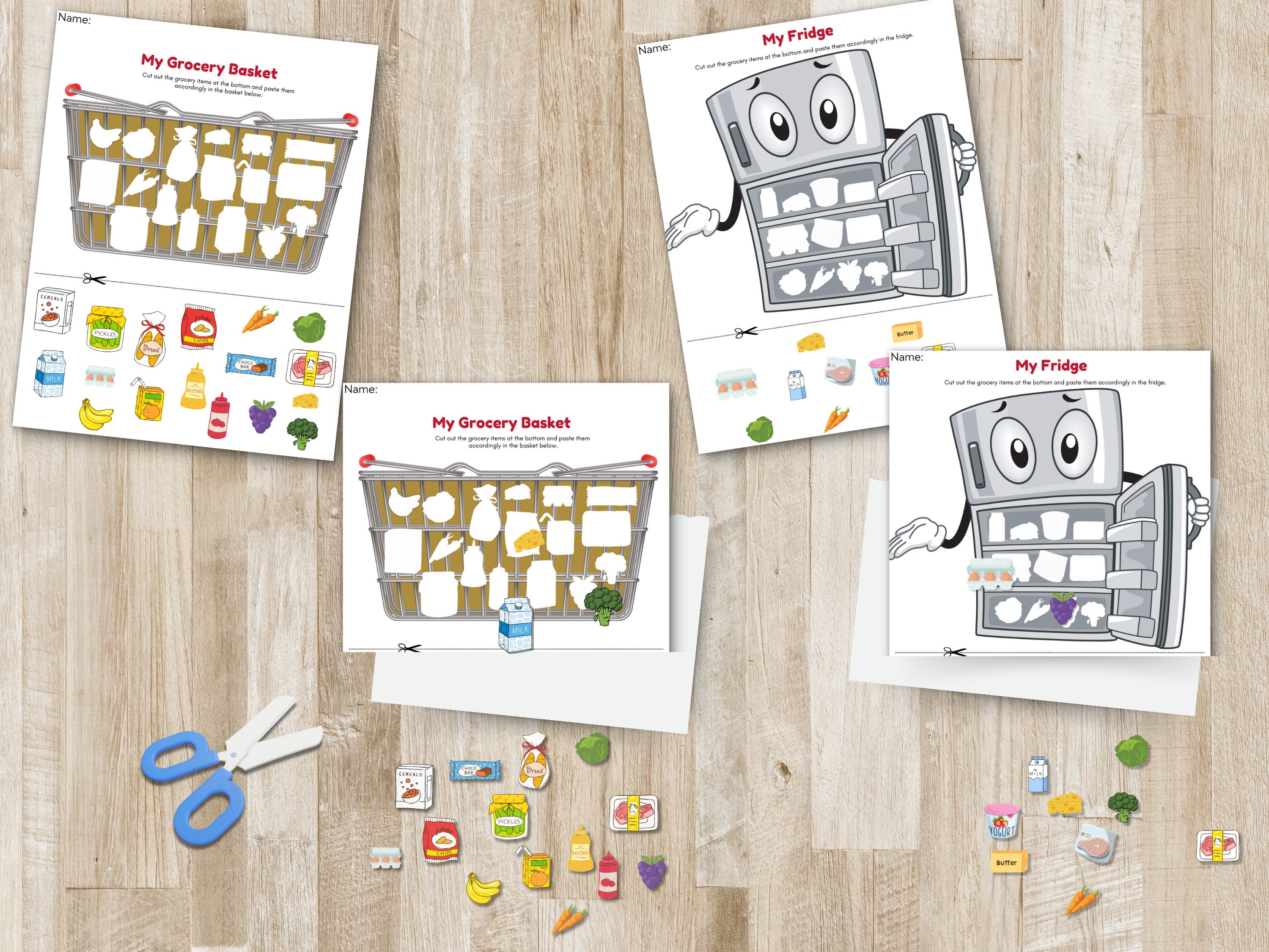 Printable DIY Toddler Cut and Paste, Learning Book, Busy Book ...