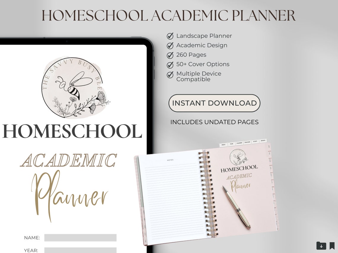 Digital Homeschool Organizer, Digital Planner, Goodnotes Planner ...