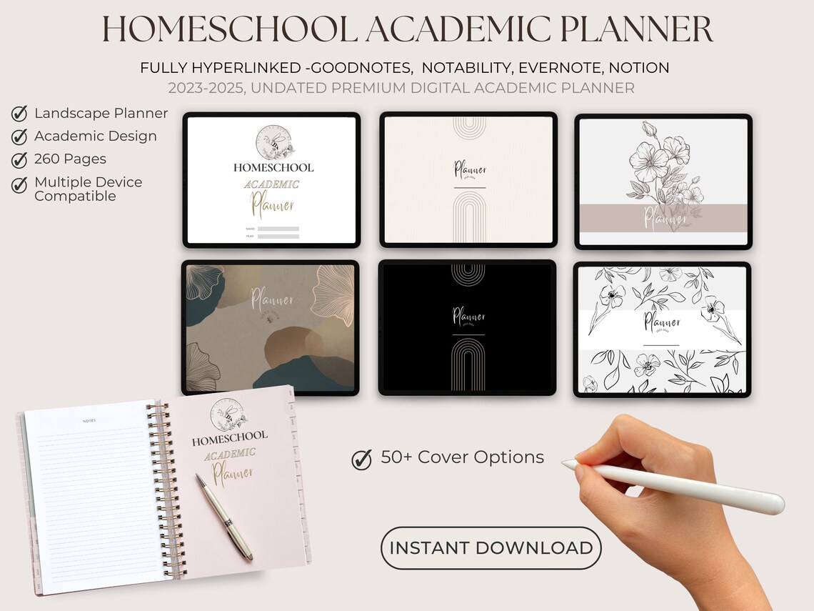 Digital Homeschool Organizer, Digital Planner, Goodnotes Planner ...