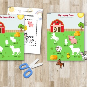 Preschool DIY, Activity Bundle, Cut and Paste Toddler, Montessori ...