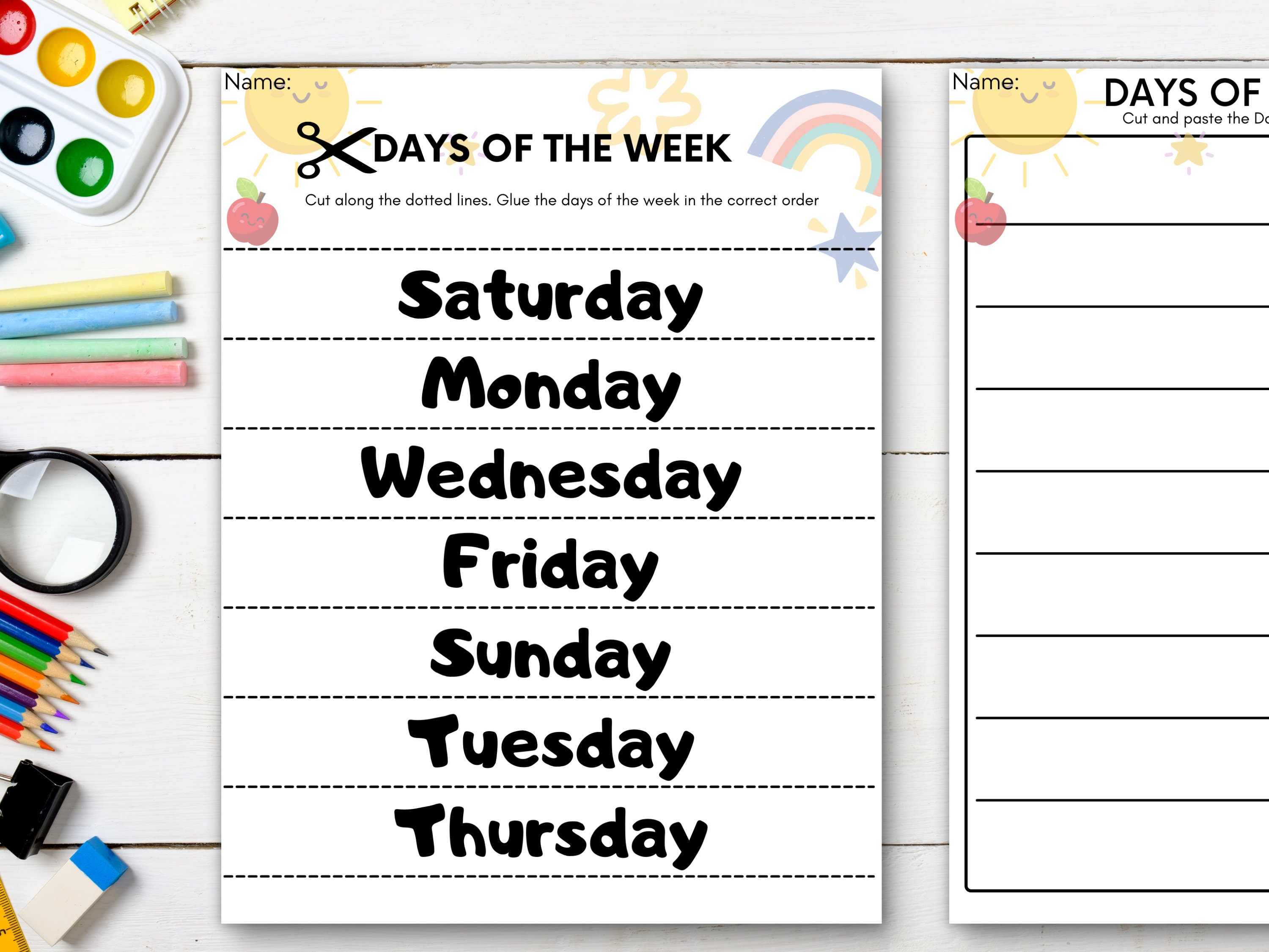 Printable DIY Toddler Cut and Paste, Learning Book, Busy Book ...