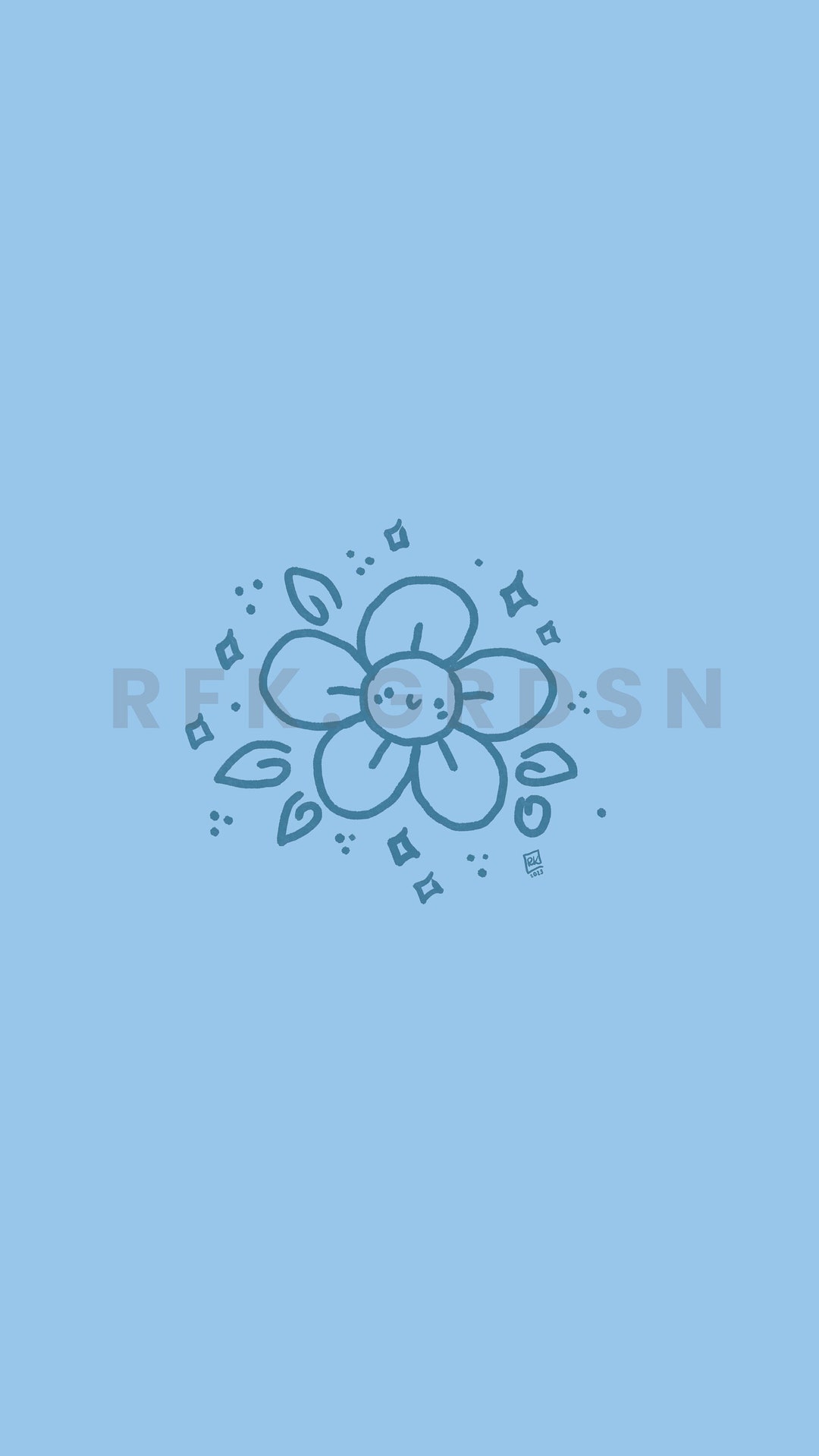 Rfk.grdsn Signature Doodle Wallpaper | Robs Blue - Etsy