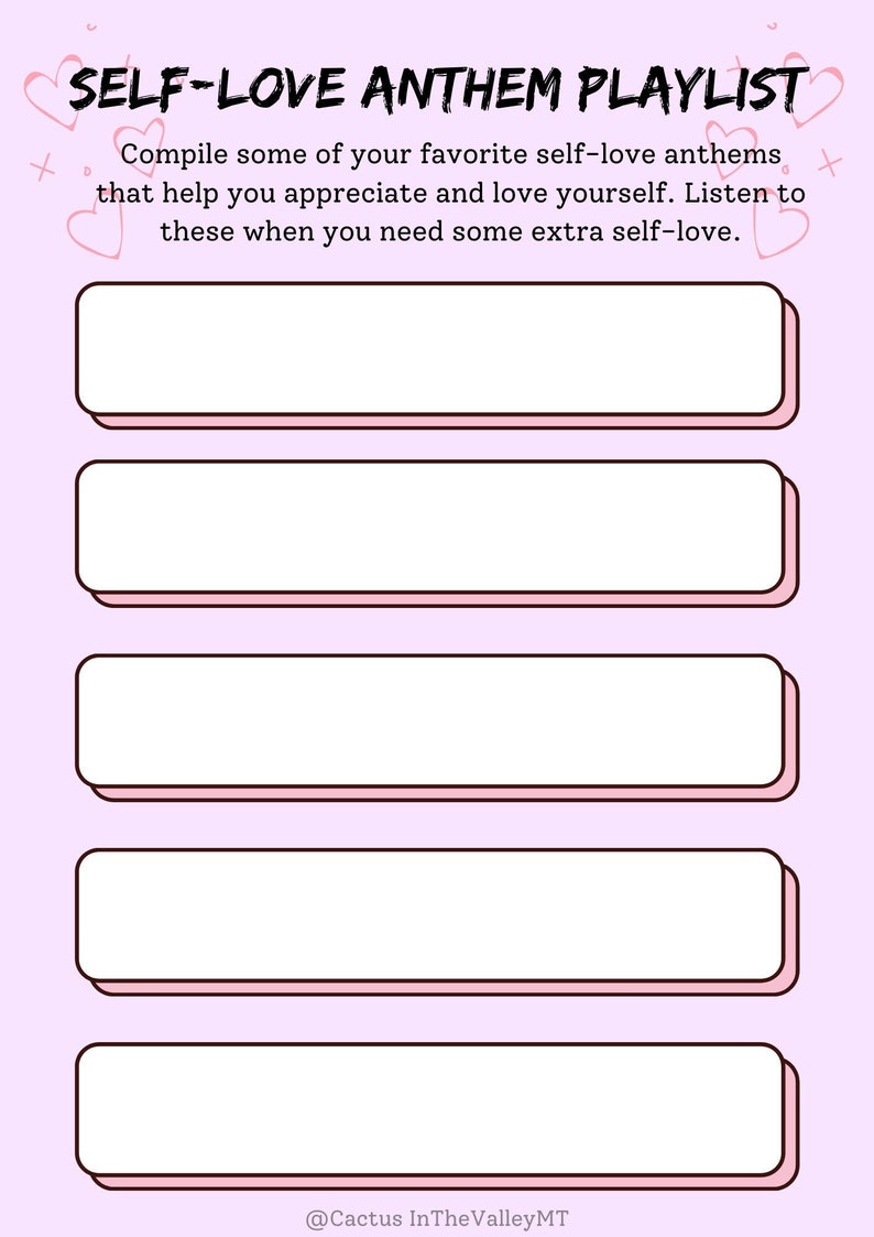 Valentines Self Love Anthem Playlist Building Intervention, Music ...