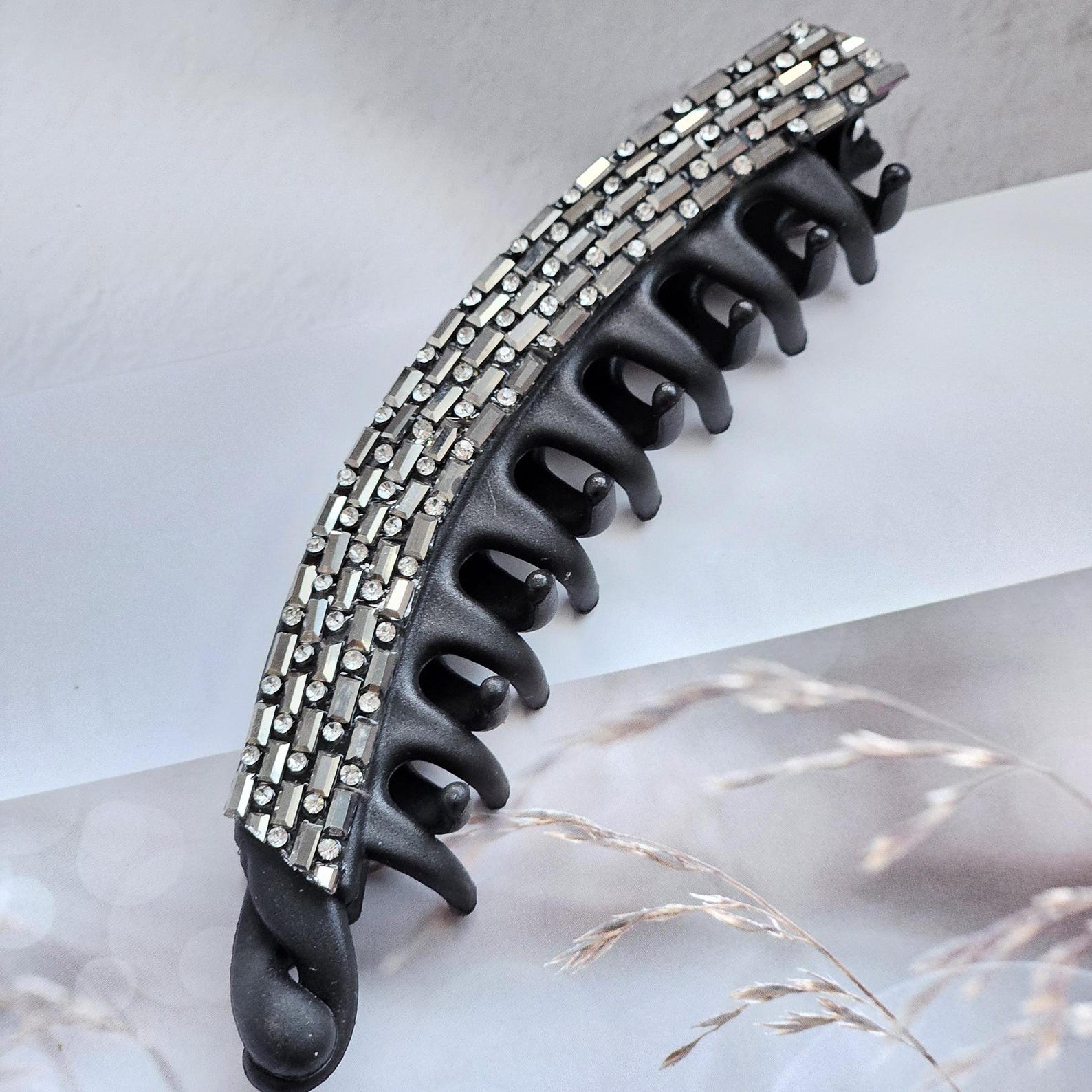 Crystal Banana Clip for Thick Hair – Rhinestone Hair Accessory - Etsy