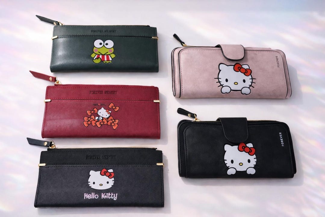 Hello Kitty Wallet, Cute Kawaii Zipper Wallet, Cartoon Clutch Purse ...