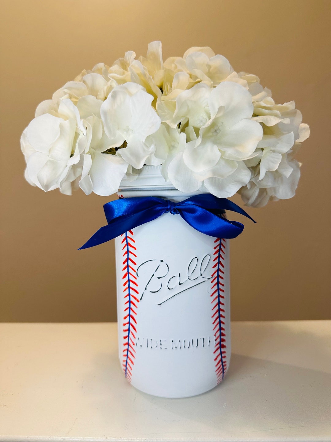 Baseball Mason Jar, Baseball Birthday Decorations, Wedding Centerpiece ...