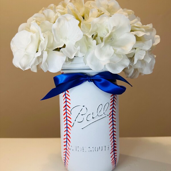 Baseball Mason Jar - Etsy