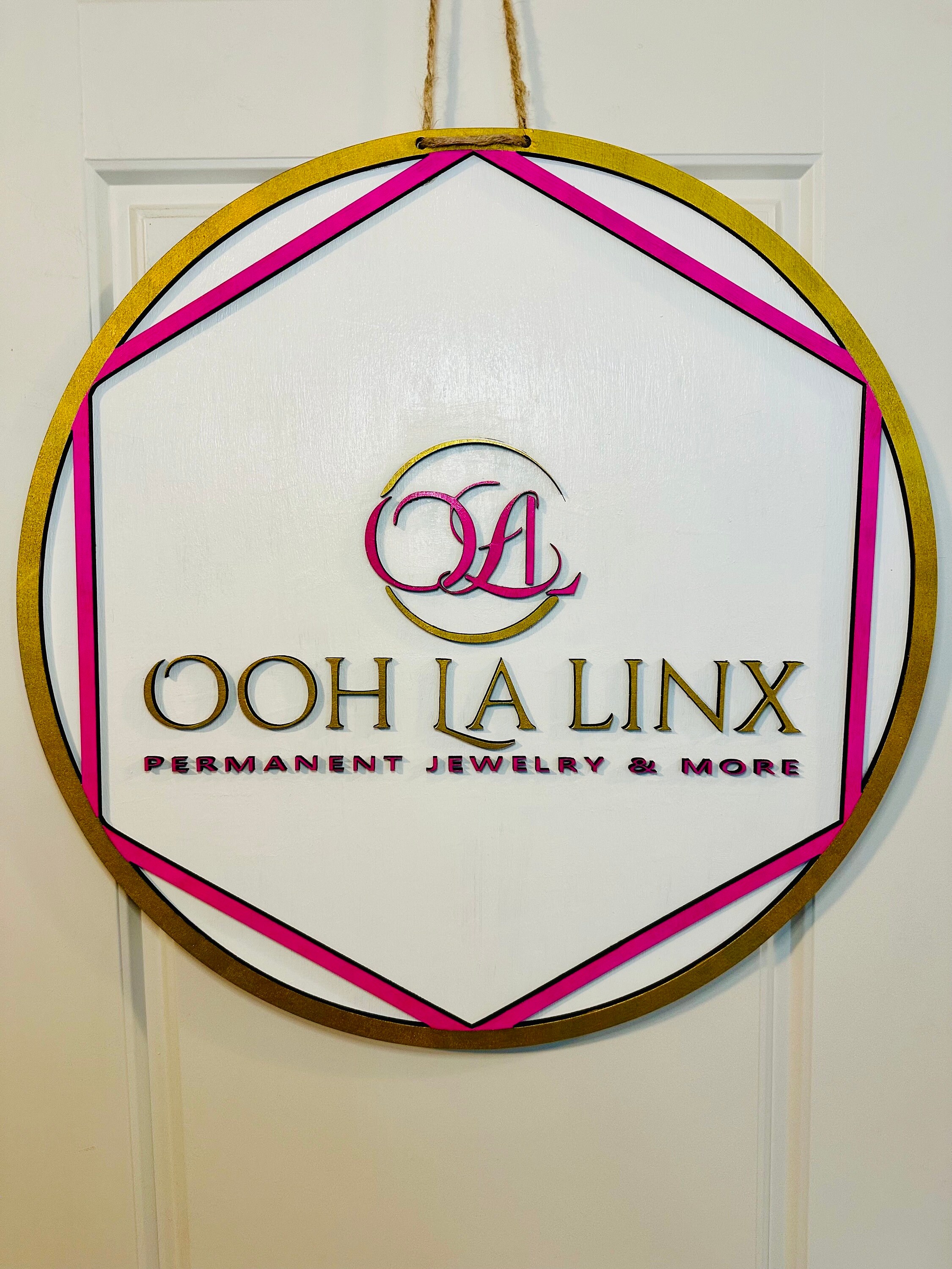 Logo Door Sign, Personalized Business Logo Door Hanger, Wood Business ...