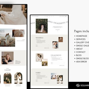 Squarespace 7.1 Wedding Photographer Website Template | Photography ...