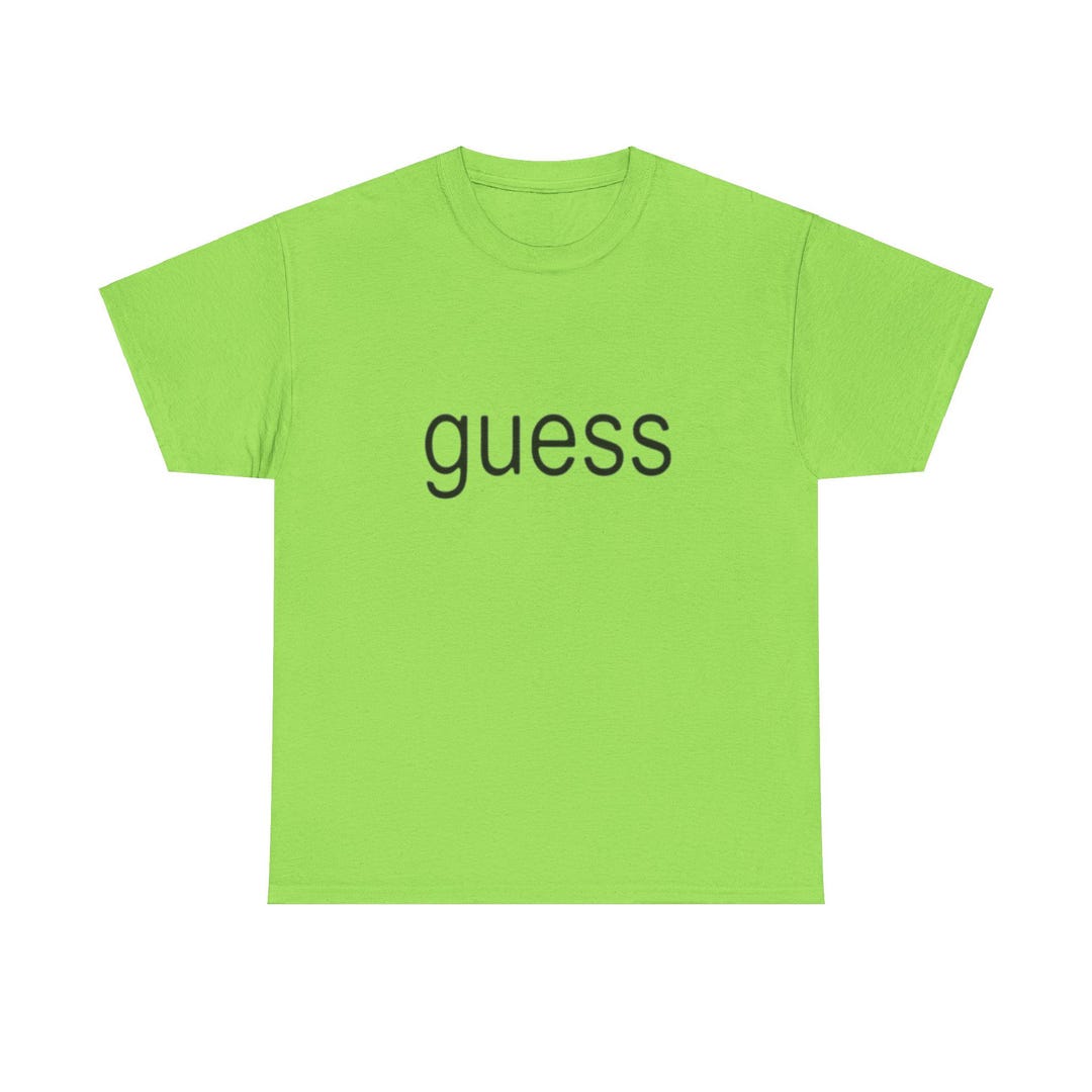 Brat Guess T-shirt in Charli XCX Brat Font, Graphic Tee, Y2k, Meme, Gag ...
