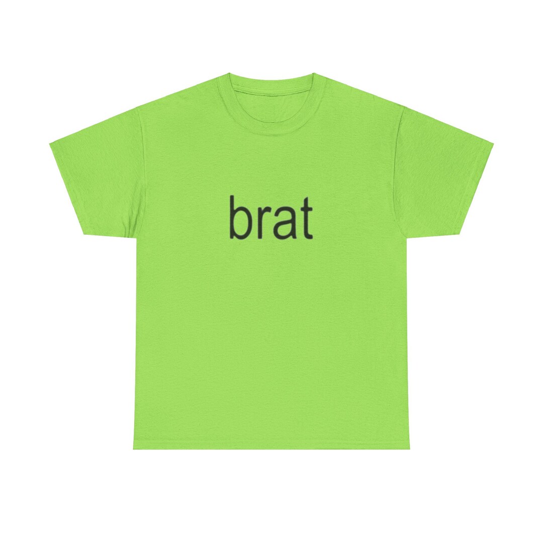 Brat T-shirt in Charli XCX Brat Font, Graphic Tee, Y2k, Meme, Gag Gift ...