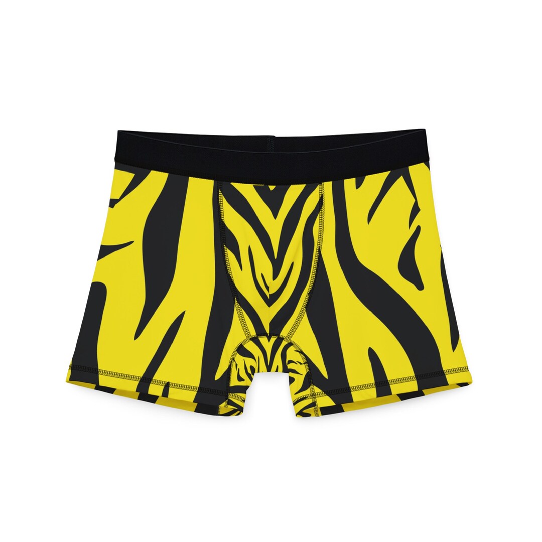 Zebra Print Mens Boxer Briefs - Unique Animal Pattern Underwear ...