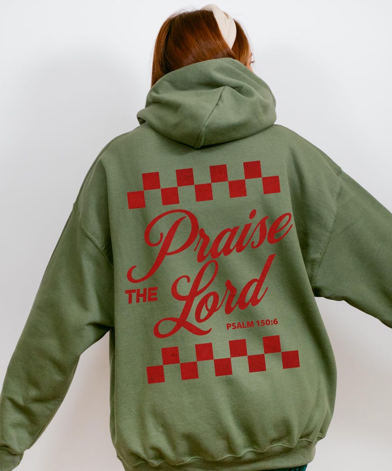 Retro Praise the Lord Hoodie, Religious Sweatshirt, Christian Apparel ...