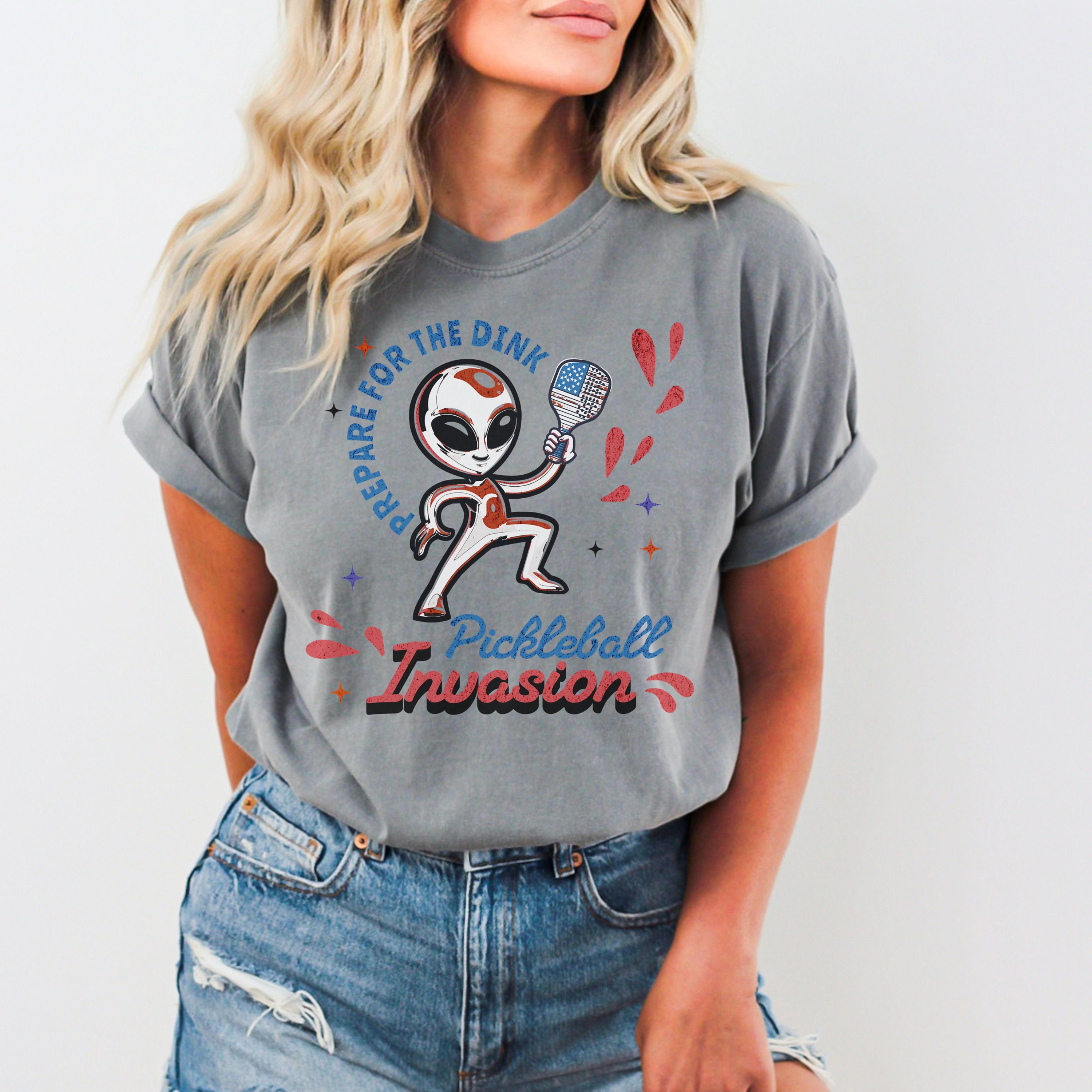 Pickleball Invasion Shirt for Dad, Alien Invasion Pickleball Gift ...