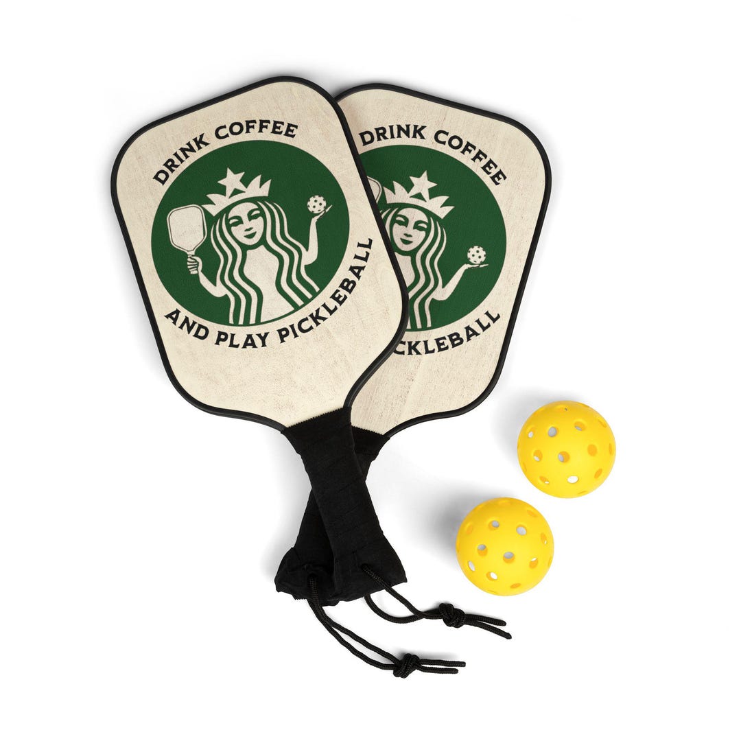 Pickleball Paddle, Coffee Shop Design, 'drink Coffee and Play ...