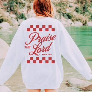 Retro Praise the Lord Hoodie, Religious Sweatshirt, Christian Apparel ...